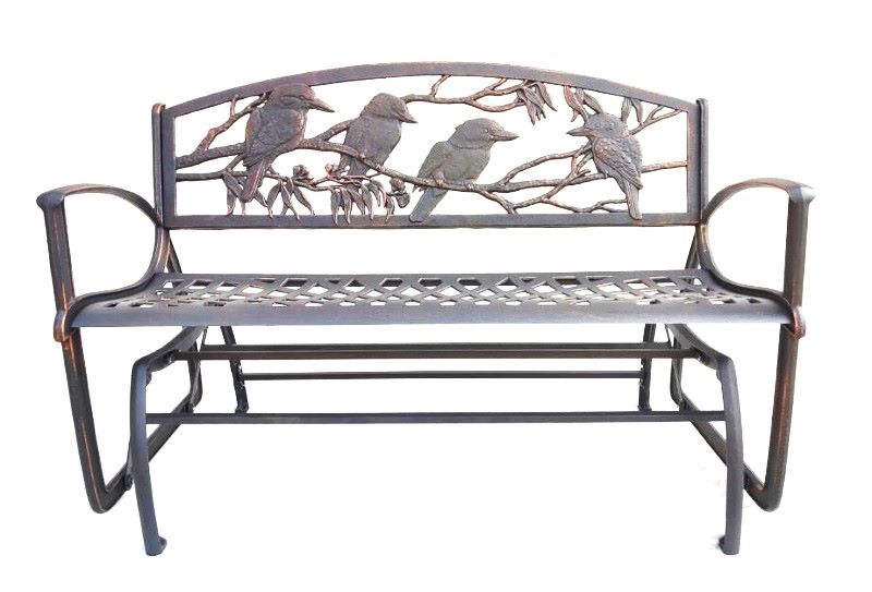 Cast Iron Rocking Bench - Kookaburras – Faulconbridge-Antiques & Giftware