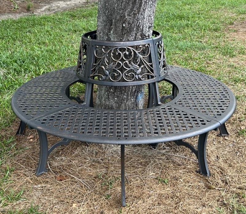 Cast Iron Tree Surround Bench - Hummingbird – Faulconbridge-Antiques ...