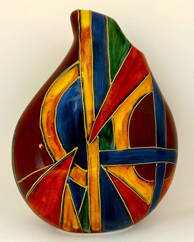 Anita Harris Art Pottery Art Deco Jazz Teardrop Vase - Small ...